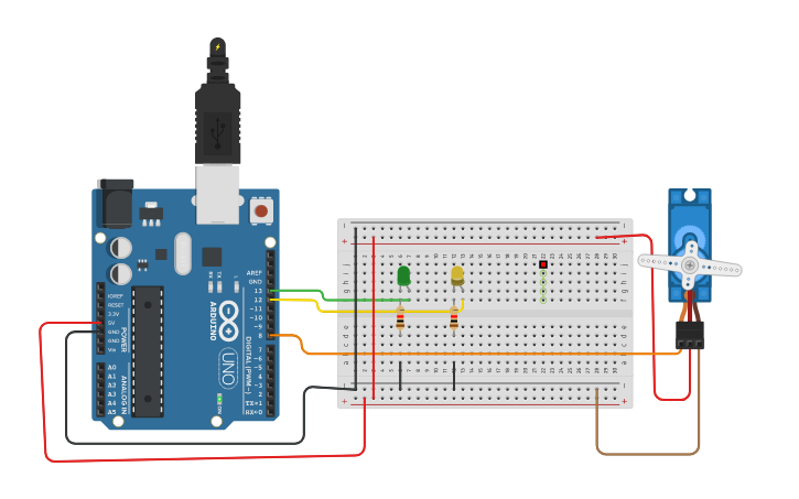 Circuit design Implementación manejo de un Servomotor con Arduino - Tinkercad