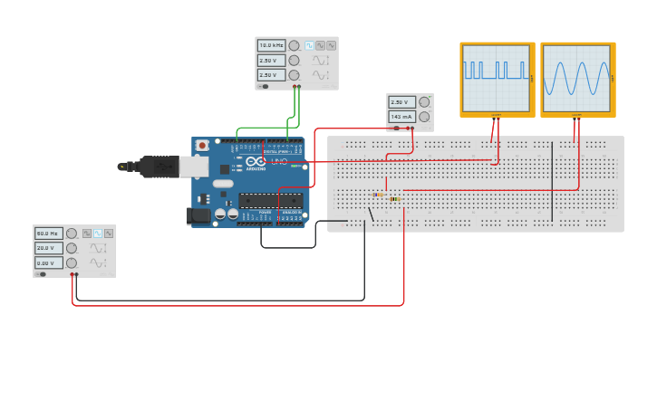 Circuit design Buffer - Tinkercad