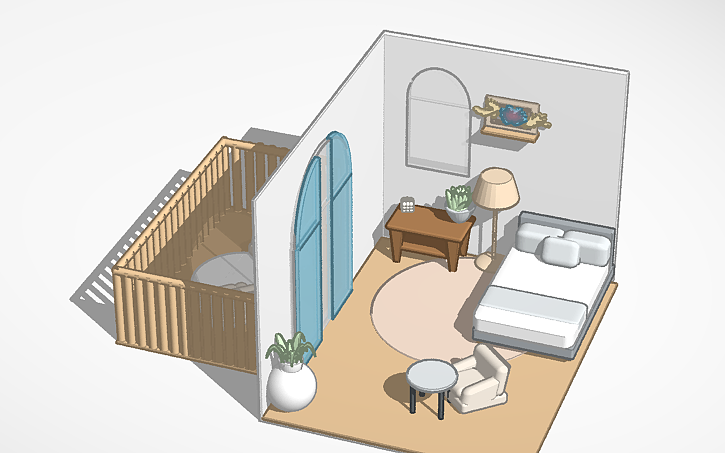 3D design hotel room - Tinkercad