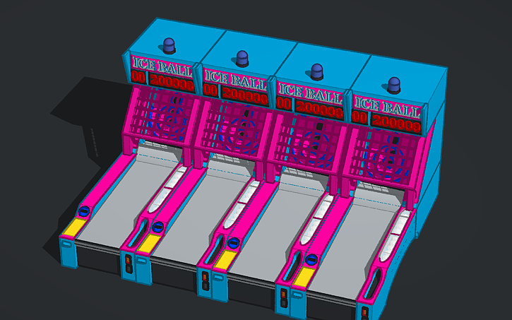 3D design ice ball arcade skee ball - Tinkercad