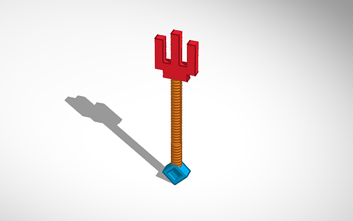 3D design Copy of Lego minecraft trident #lego #minecraft - Tinkercad