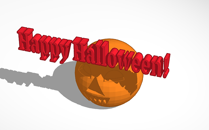 3D design happy halloween - Tinkercad