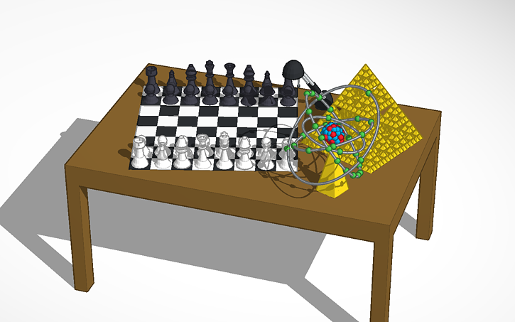 3D design chess table - Tinkercad