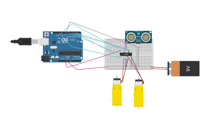 Circuit design teste ac - Tinkercad
