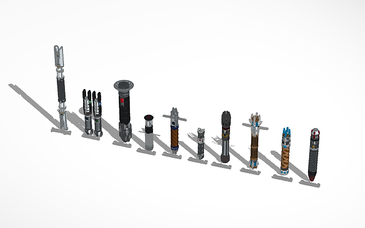 3D design Lightsaber Collection - Tinkercad
