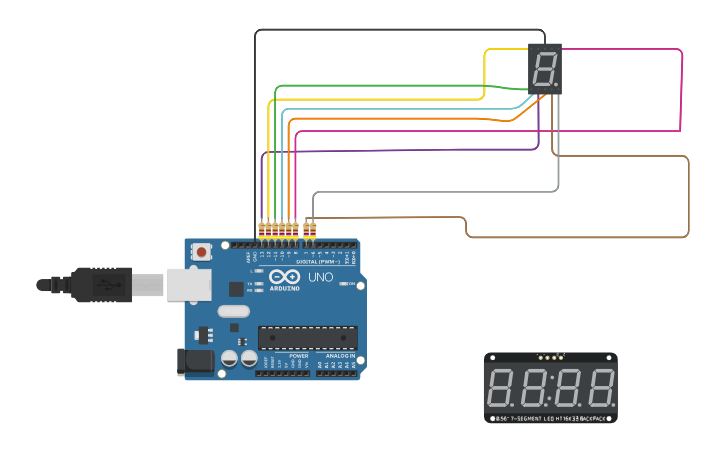 Circuit design Copy of Cute Alexandru Display - Tinkercad