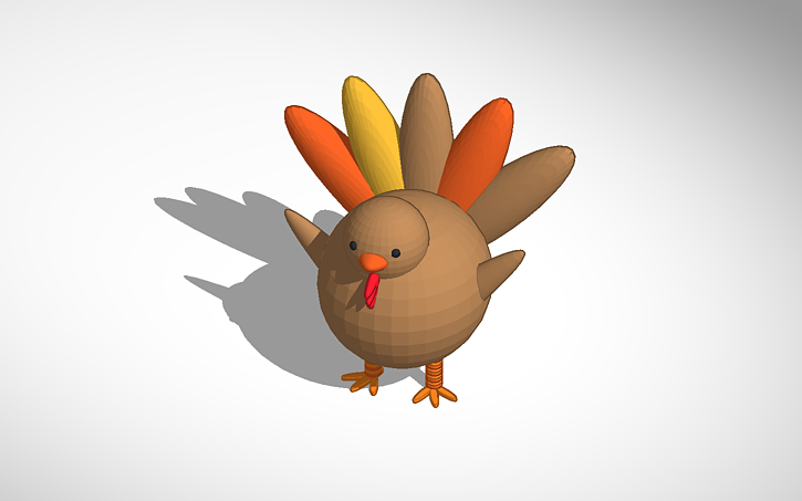 3D design Thanks Giving Turkey! #thanksgiving - Tinkercad
