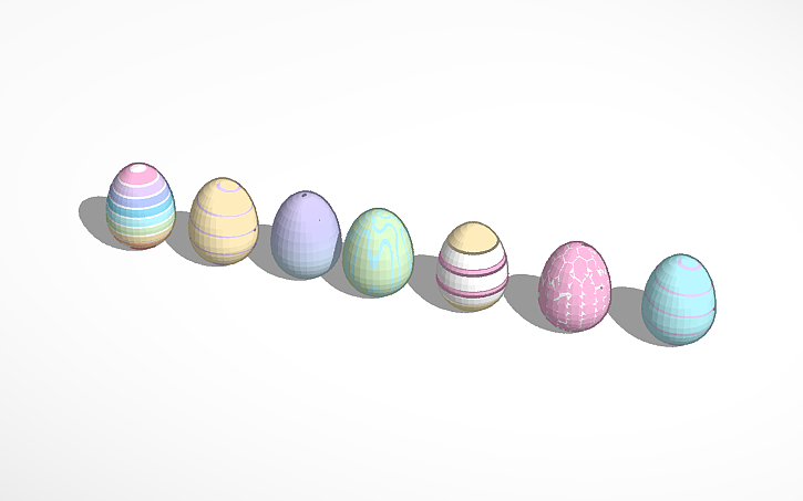 3D design easter eggs - Tinkercad