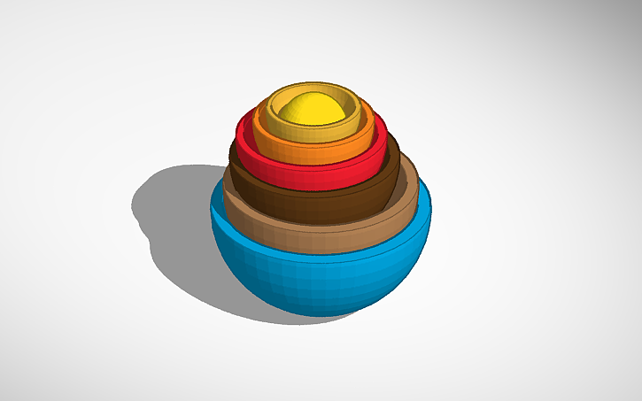 3D design earth layer - Tinkercad