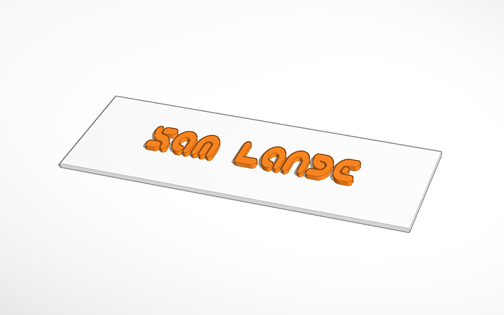 3D design Clay Name Stamp - Tinkercad