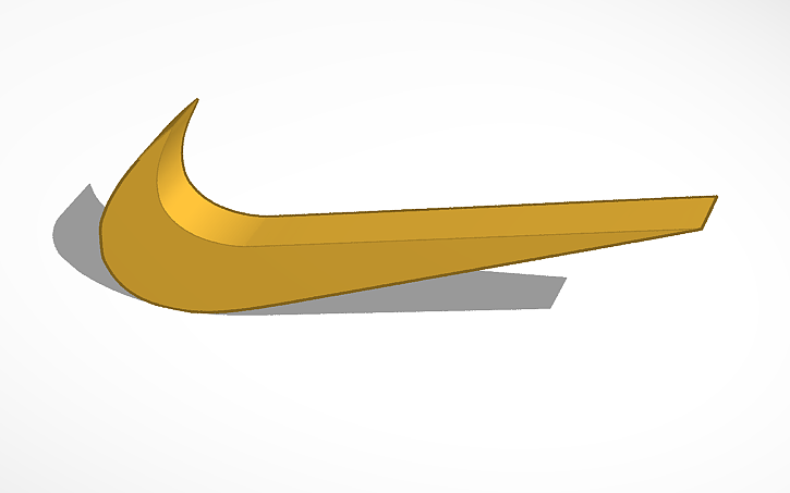 3D design NIKE LOGO - Tinkercad