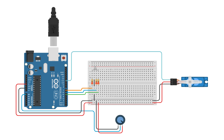 Circuit design Sistema Embarcado Mecanico para Plantacoes com Arduino Uno - Tinkercad