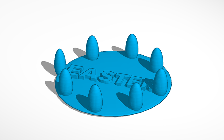 3D design Happy Easter - Tinkercad