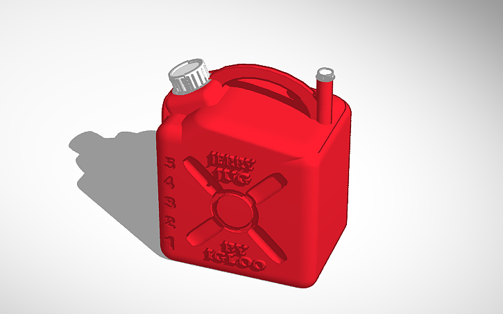 3D design gas can - Tinkercad