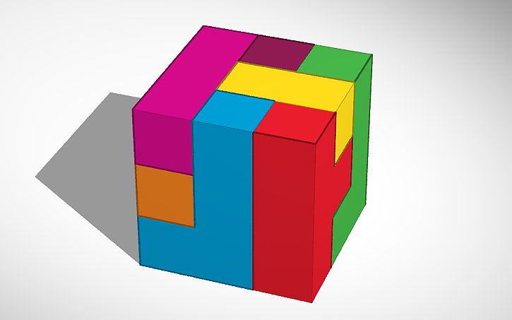 3D design Puzzle cube(easy) | Tinkercad