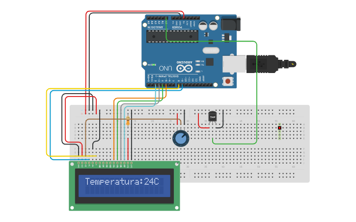 Circuit Design Sensor De Temperatura Display Tinkercad