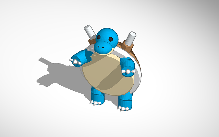 3D design blastoise - Tinkercad