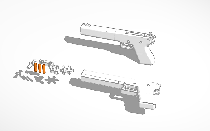 3D design Rubber Band Gun - The M-smith - Tinkercad