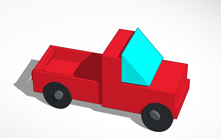 3D design truck pieces turned into a truck - Tinkercad