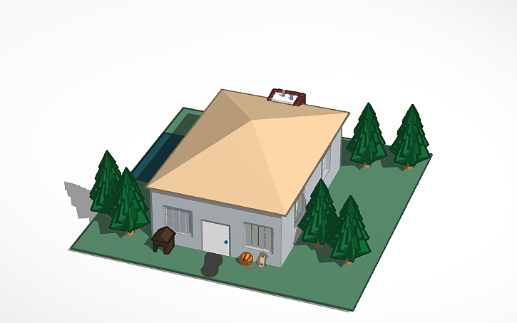 3D design celia hernandez simple house p12 | Tinkercad