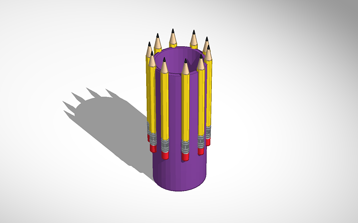 3D design Pencil Holder - Tinkercad