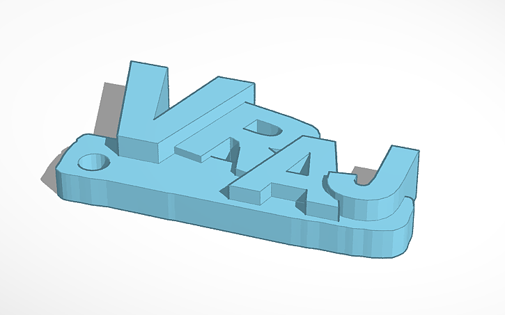 3D design Keychain - Tinkercad