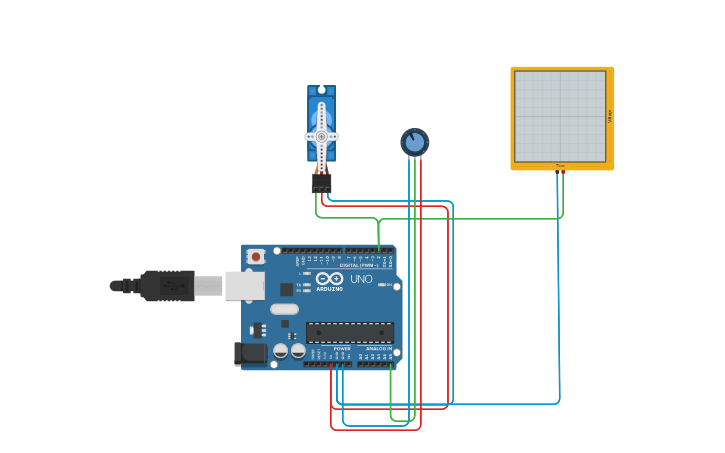 Circuit design Luca Dorau - Servo Aufgabe 1 | Tinkercad