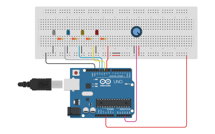 Circuit design Analog Map - Tinkercad