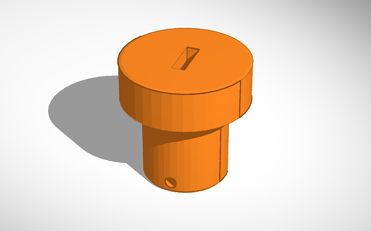 3D design Tail Piece Keyhole - Tinkercad