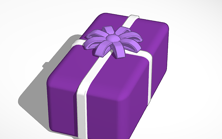 3D design Gift box Purple | Tinkercad