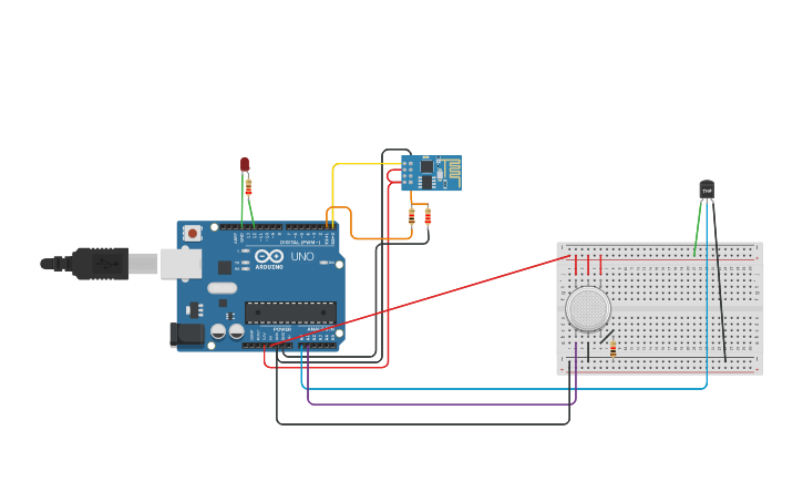 Circuit Design Module Esp8266 Tinkercad