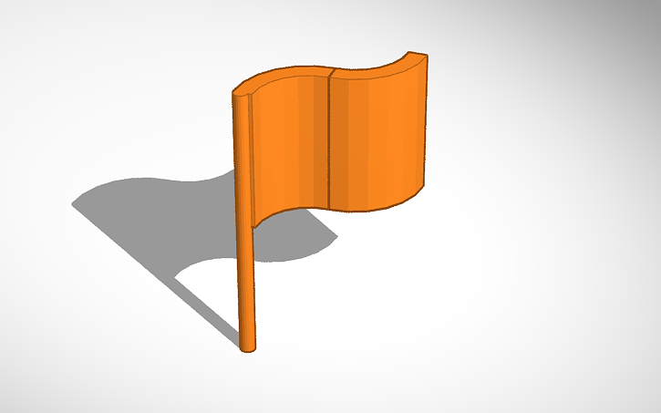 3D design Flag - Tinkercad