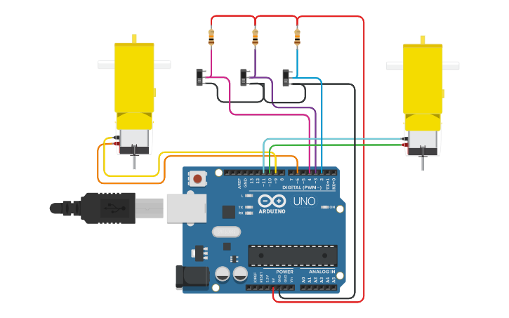 Circuit design car - Tinkercad