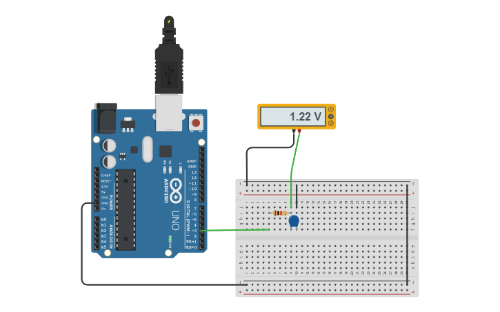Circuit design 2 - PWM Demo - Tinkercad