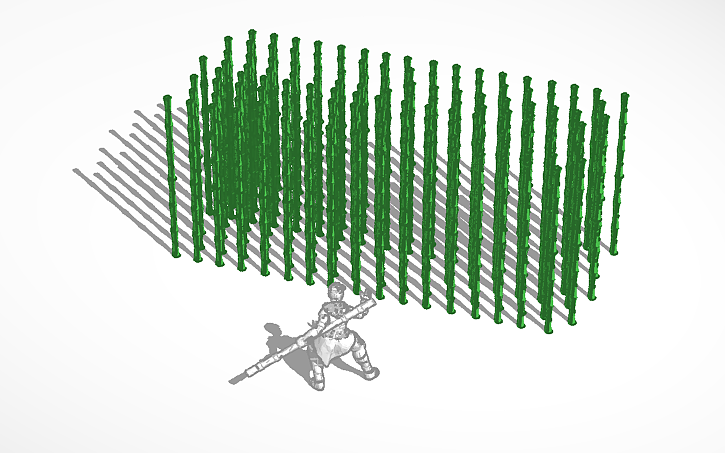 3D design Bamboo fight - Tinkercad