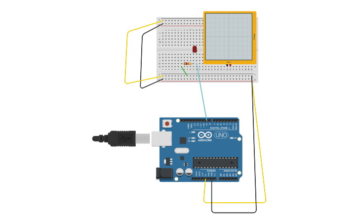 Circuit design 1 LED with a variable | Tinkercad