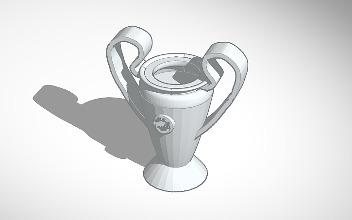 3D design UEFA Champions League Trophy - Tinkercad