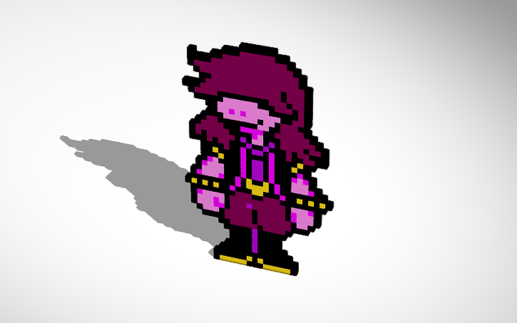 3D design Deltarune - Susie pixel art - Tinkercad
