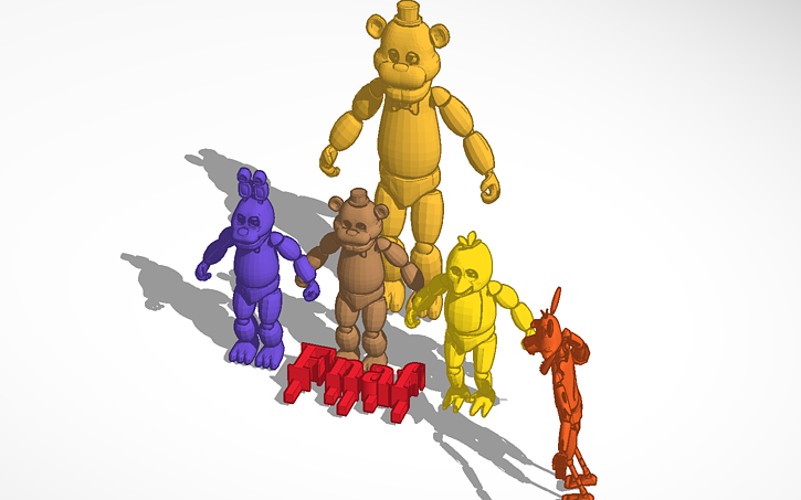 3D design FNAF Giant golden freddy - Tinkercad