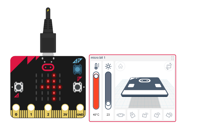 Circuit design Micro Bit - Tinkercad
