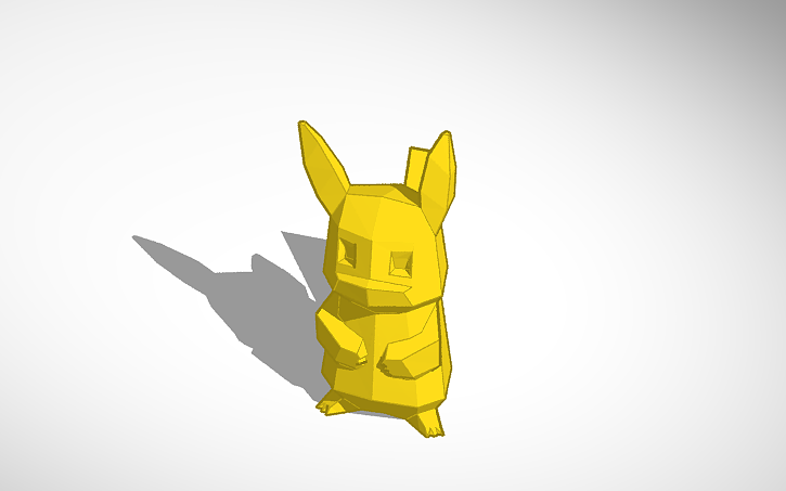 3D design Pikachu - Tinkercad