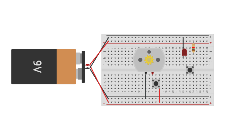 Circuit design circuito electrico motor y led - Tinkercad