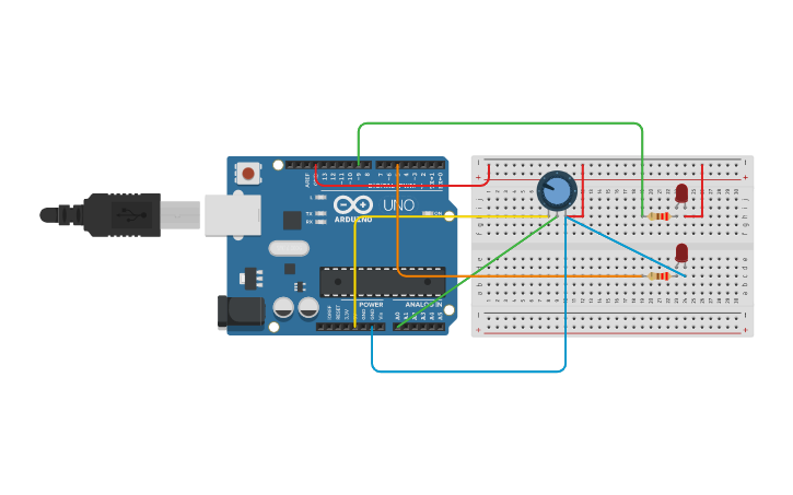 Circuit Design Эксперимент 3 Tinkercad