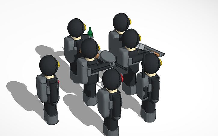 3D design Irish soldiers - Tinkercad