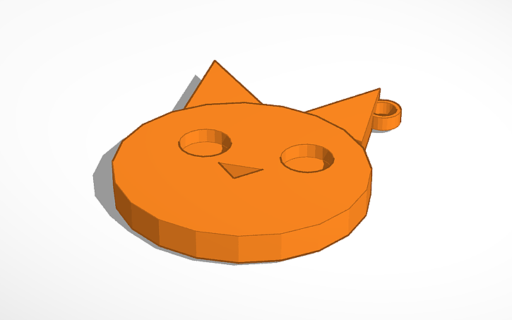 3D design Kitty Keychain | Tinkercad