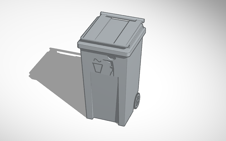 3D design Wheelie Bin - Tinkercad