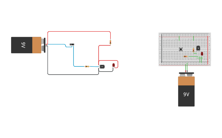 Circuit design NOT gate using Transistor - Tinkercad