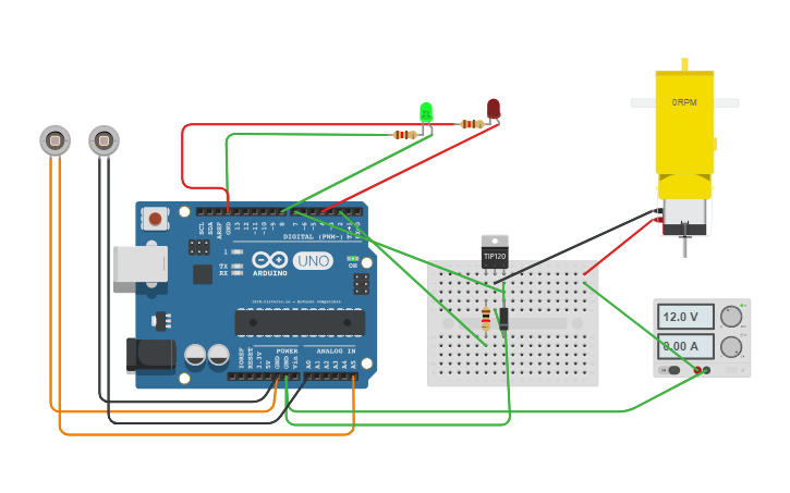 Circuit design Basic Pushbutton LED on/off | Tinkercad