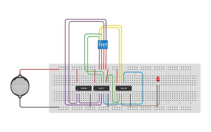 Circuit design Lista OAC 01 - Questão 2 - Tinkercad