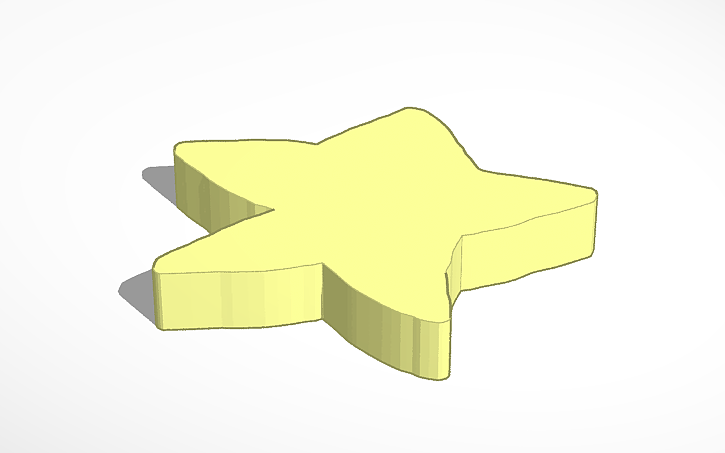 3D design 5 Pointed star - Tinkercad